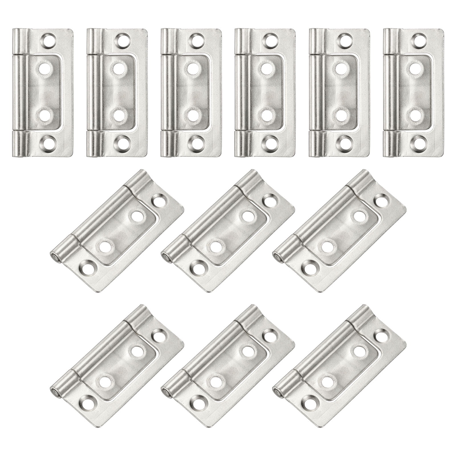 12Pack 2x1 Inch Door Hinges Non-Mortise No-Noise Plating, Pure White ...