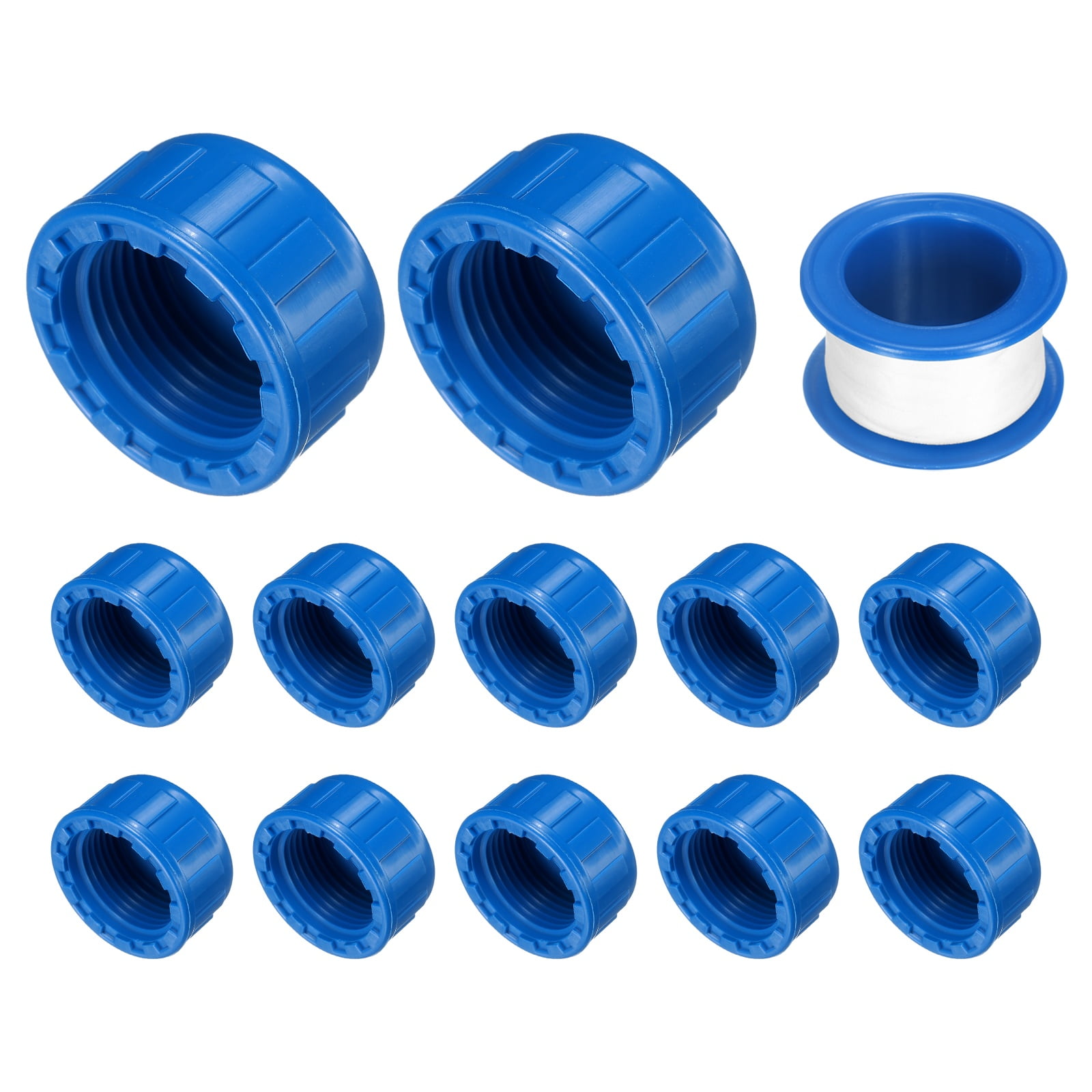 12Pack 3/4 Inch PT Female Thread PVC Pipe Fitting Cap, Cleanout Water ...