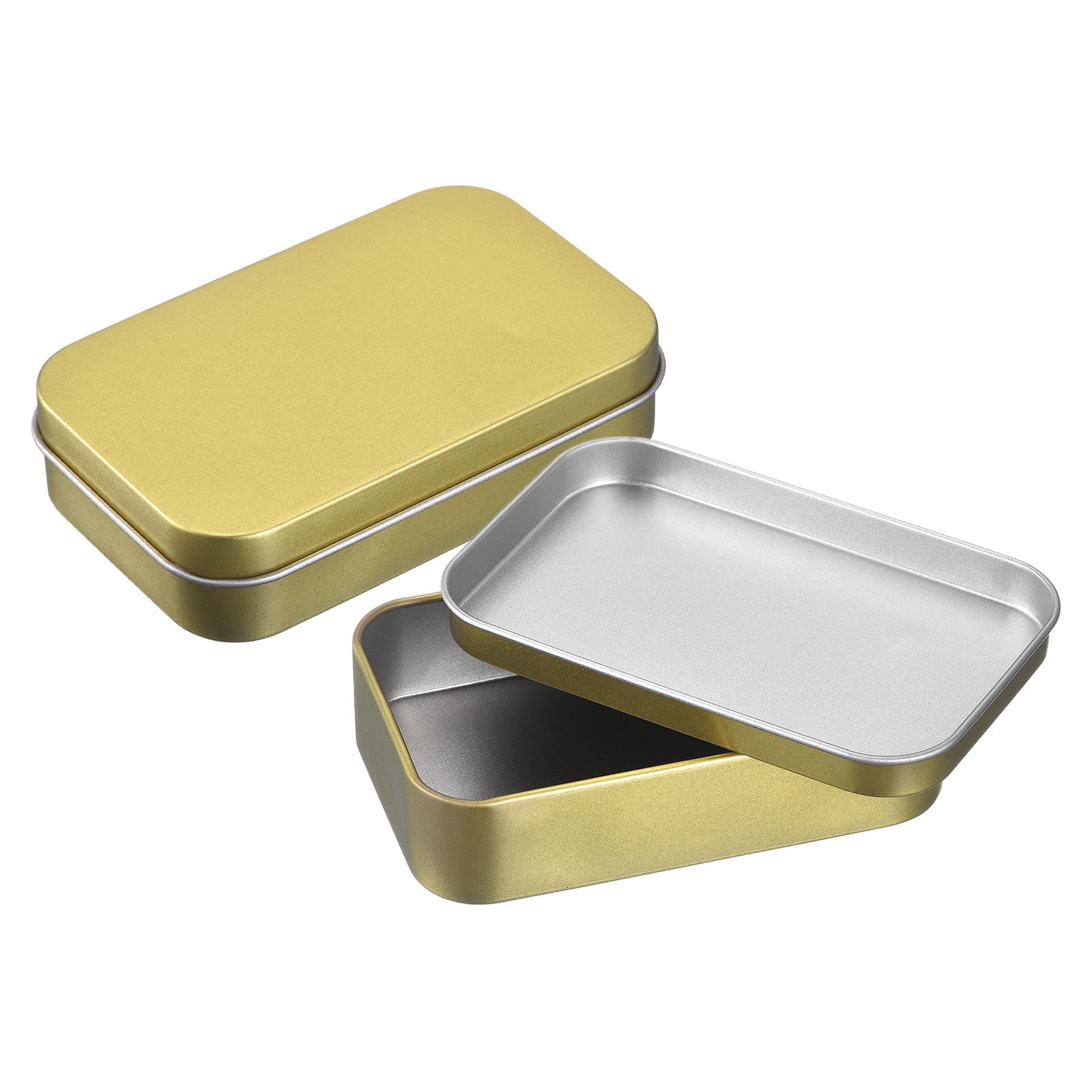 12Pack 3.7x2.4x0.9 Inch Metal Tin Box Containers, Storage Box with Lid ...