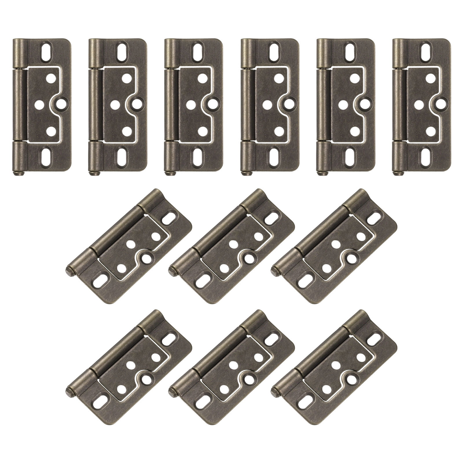 12Pack 3x1.4 Inches Door Hinges Non-Mortise No Noise Plating, Antiqued ...