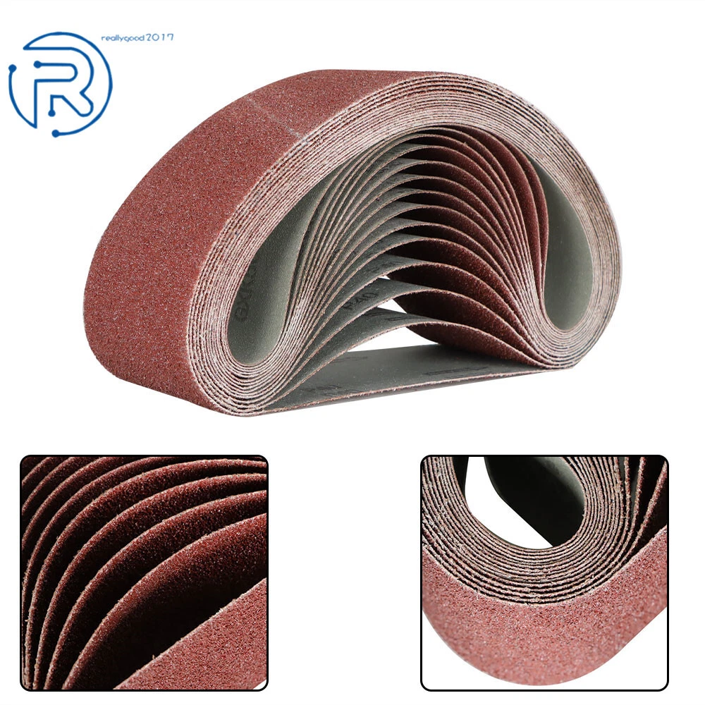 12Pack 4×24" Sanding Belts 60 80 120 150 240 400 Grit Belt Paper ...