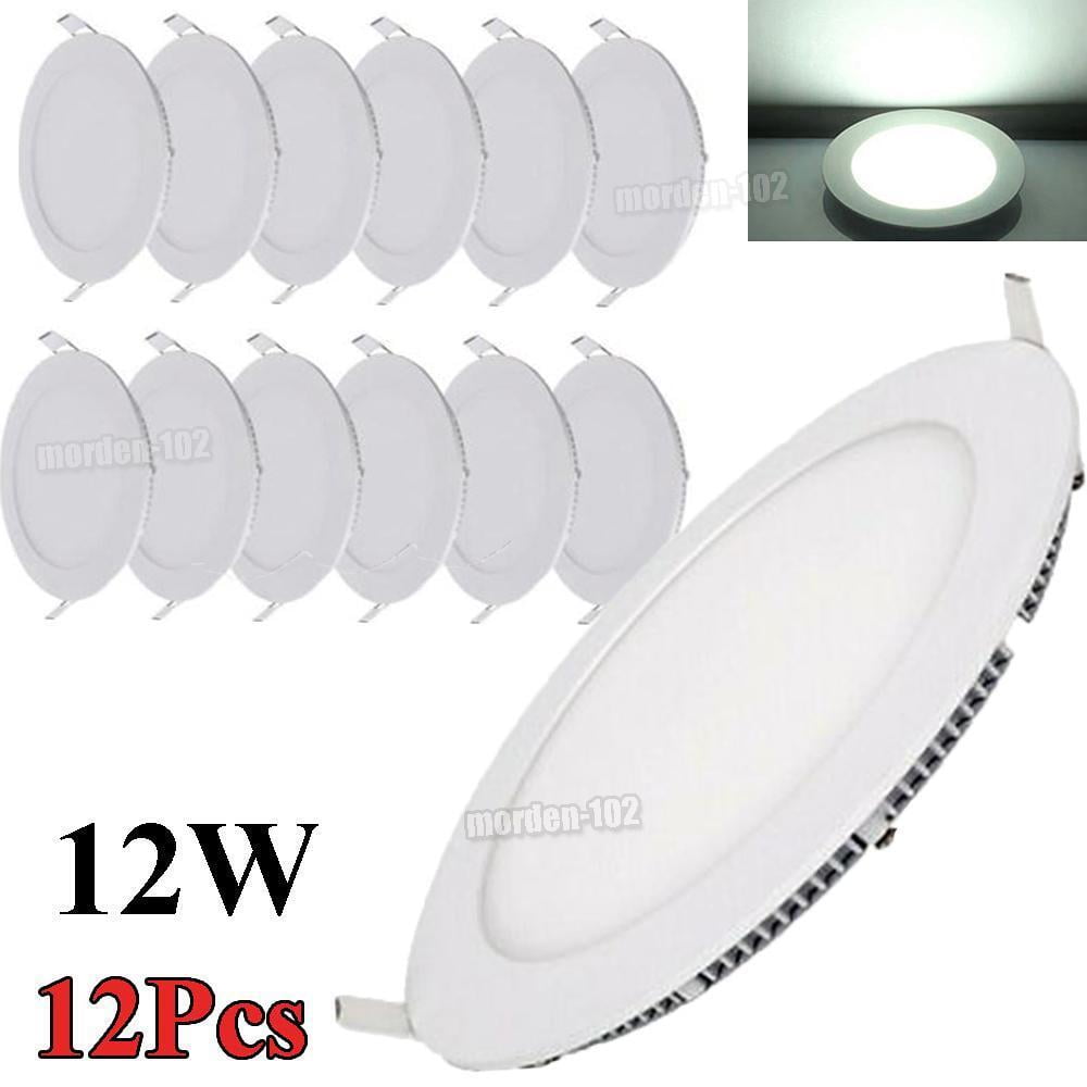12Pack 6Inch LED Ceiling Lights Ultra-Thin Recessed Retrofits Kit 6000K ...