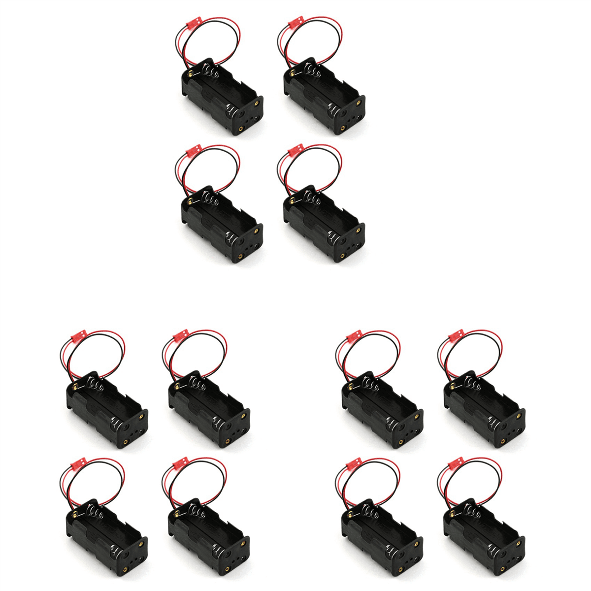 12Pack 6V 4XAA Battery Container Case Holder Pack Box JST Plug Receiver ...
