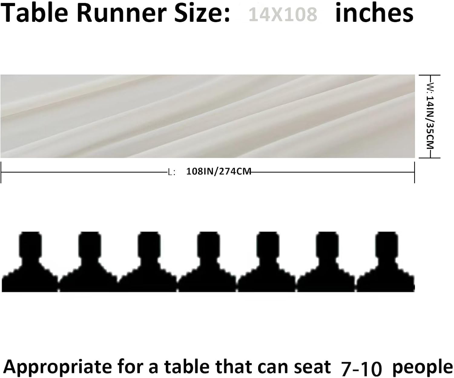 12Pack 9ft Chiffon Table Runner 14x108 Inch Sheer Romantic Table Runner ...