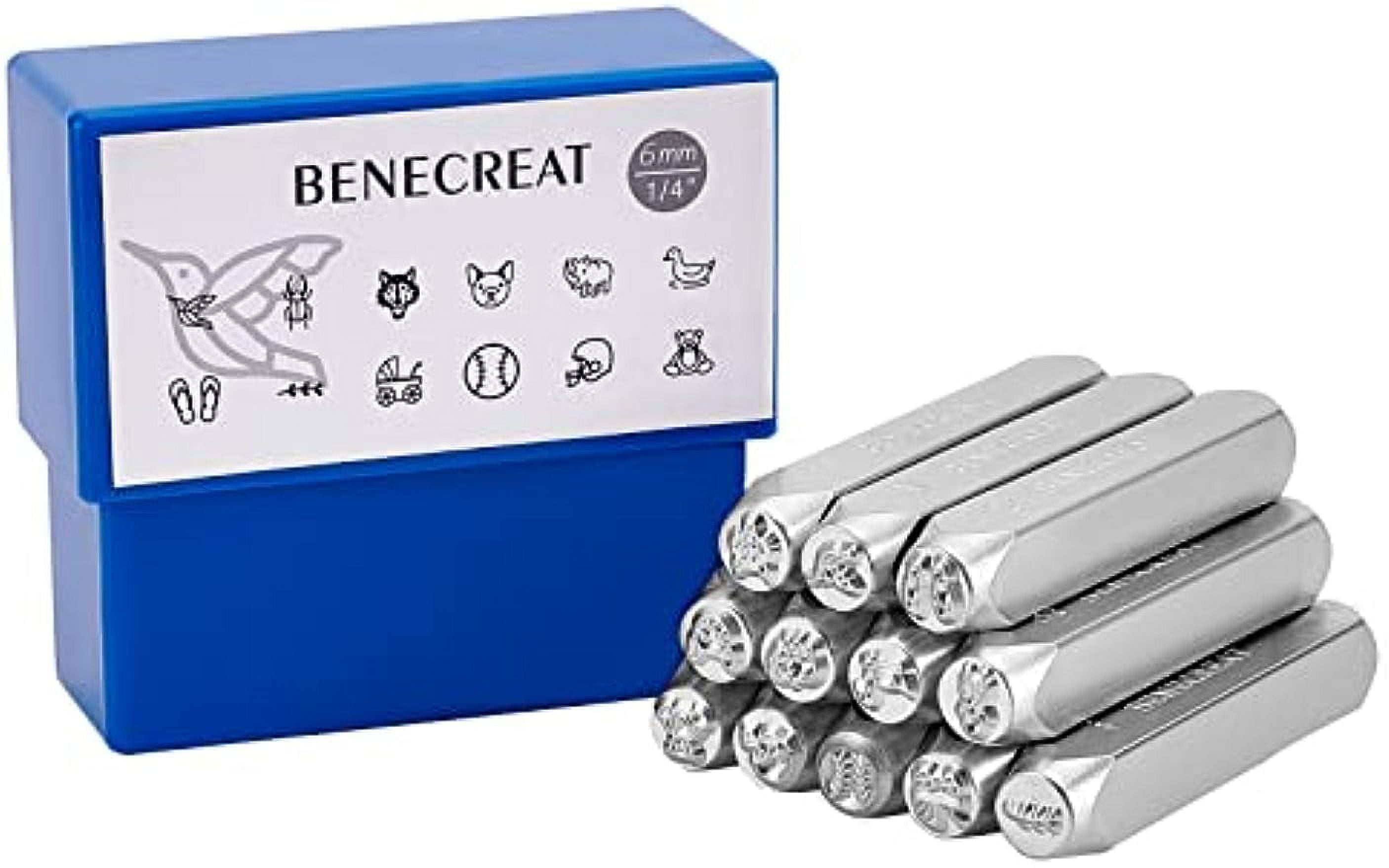 12Pack Animal Pattern Iron Metal Stamps (6mm 1/4") Helmet Slipper Daily ...