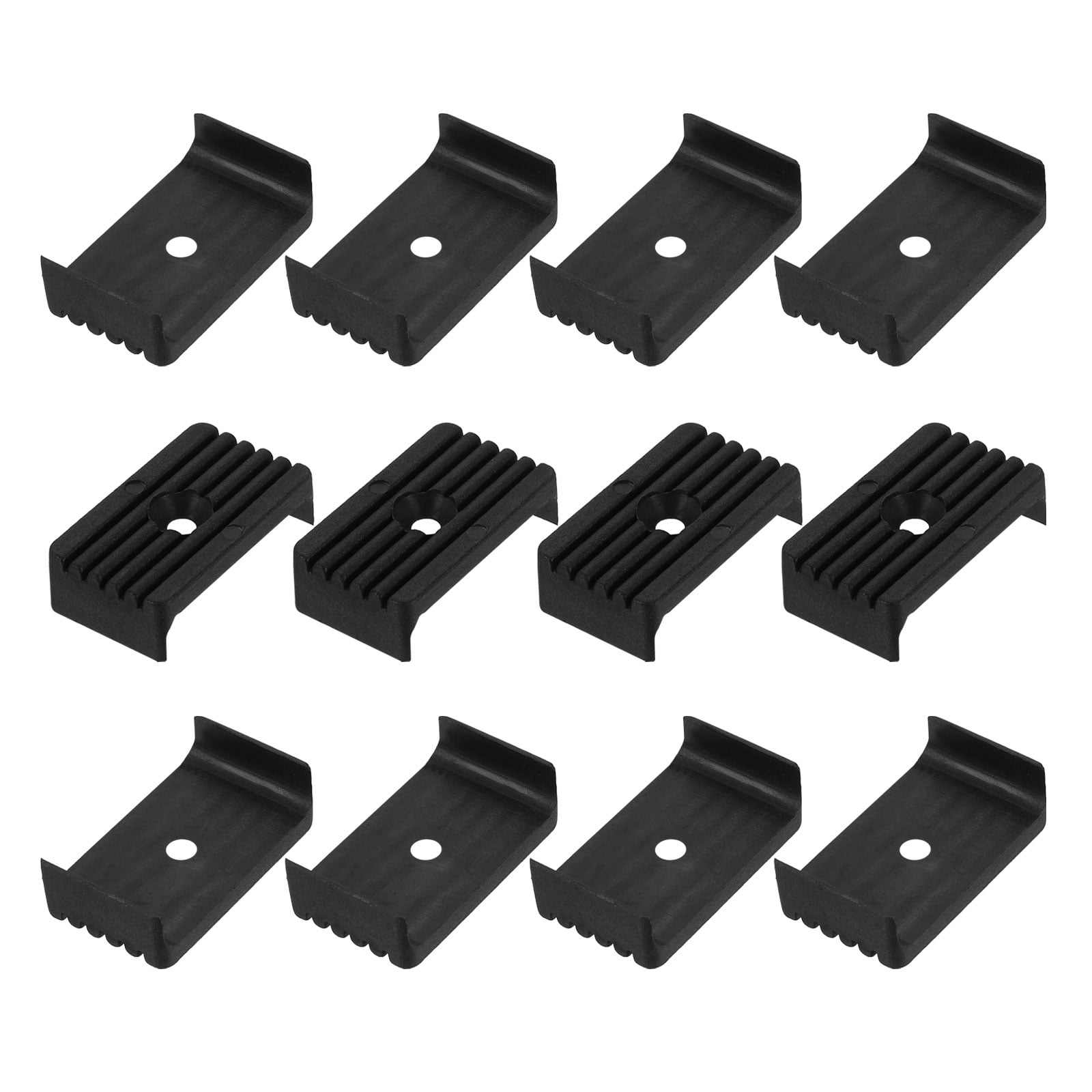 12Pack Chair Leg Caps, 0.79"x1.57" Flat Tube Pads, Plastic Glide Caps ...