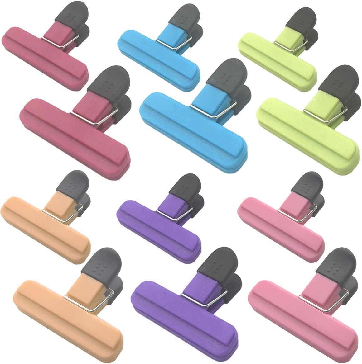 12Pack Chip Bag Clips - Assorted Sizes Food Bag Clips Plastic Heavy ...