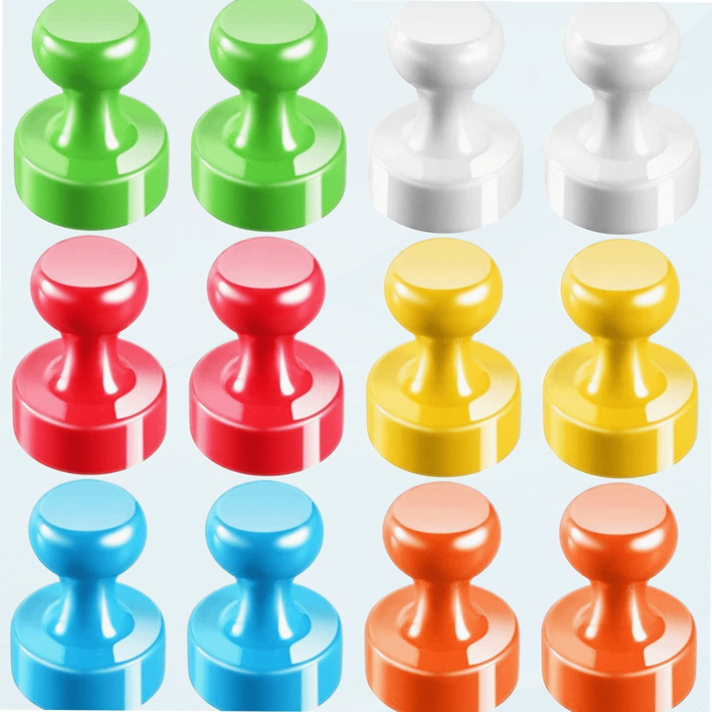 12Pack Colorful Refrigerator Magnets Heavy Duty Magnetic Push Pins ...