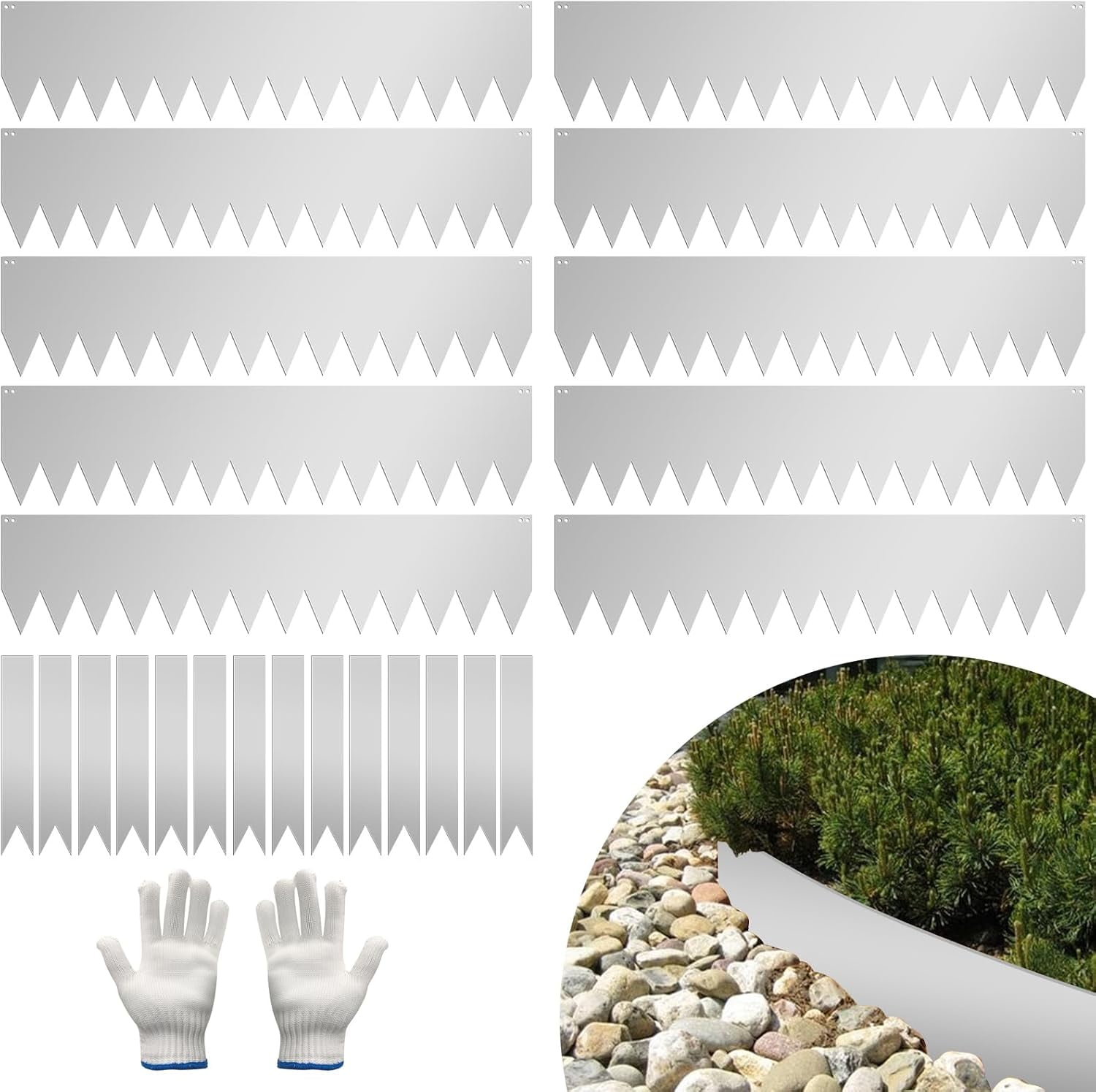 12Pack Corten Steel Landscape Lawn Edging,8in Weathering Rust Patina ...