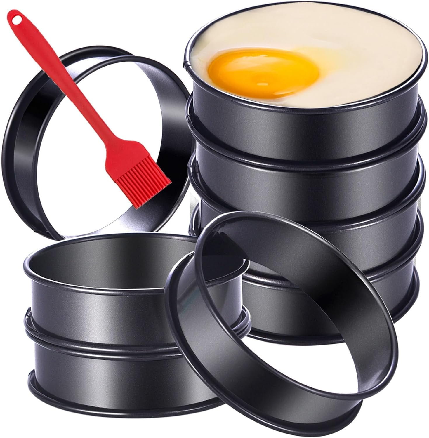 12Pack Crumpet Rings NONSTICK English Muffin Rings - 3.15 Inch ...