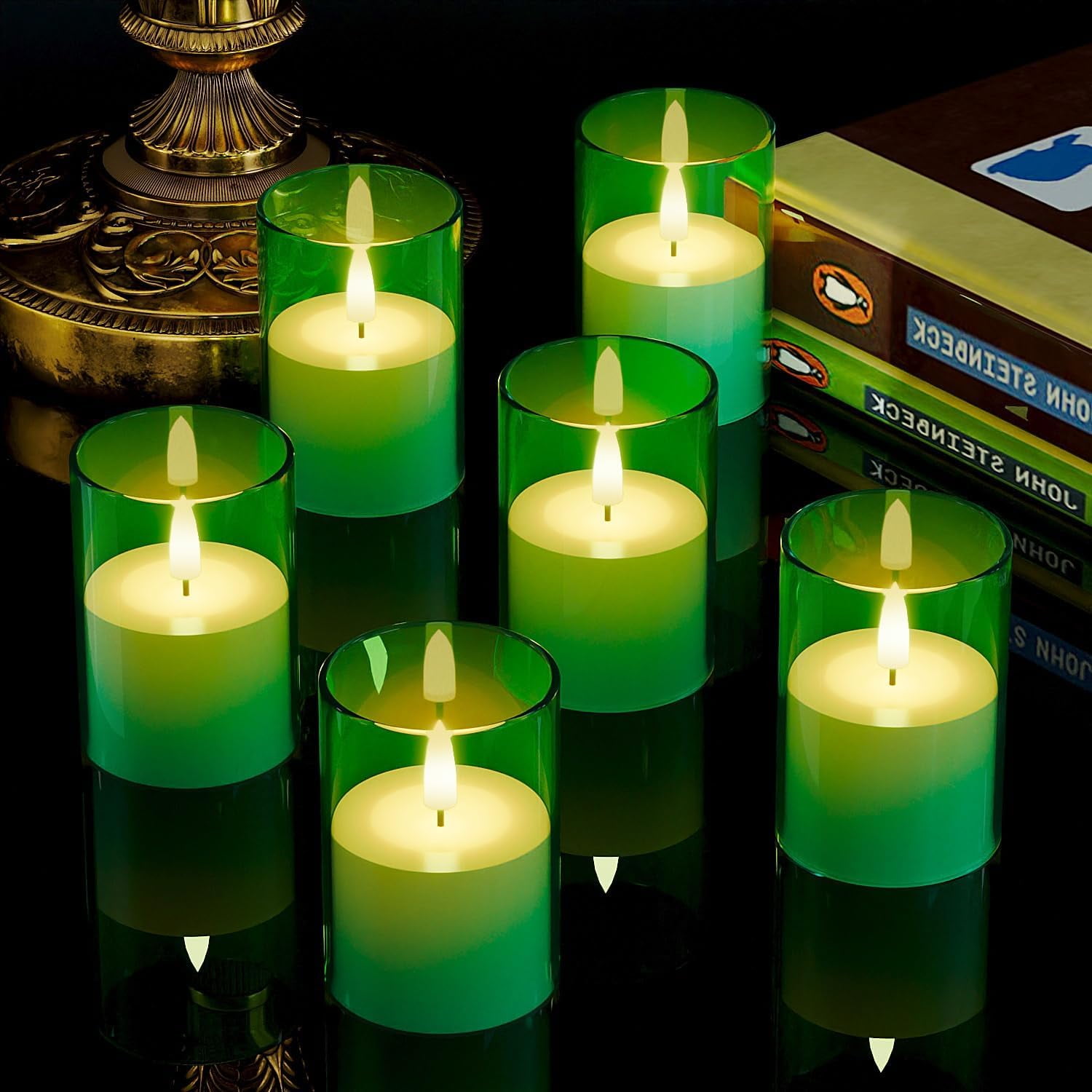 12Pack Flickering Flameless LED Candles with Timer, Battery Powered ...