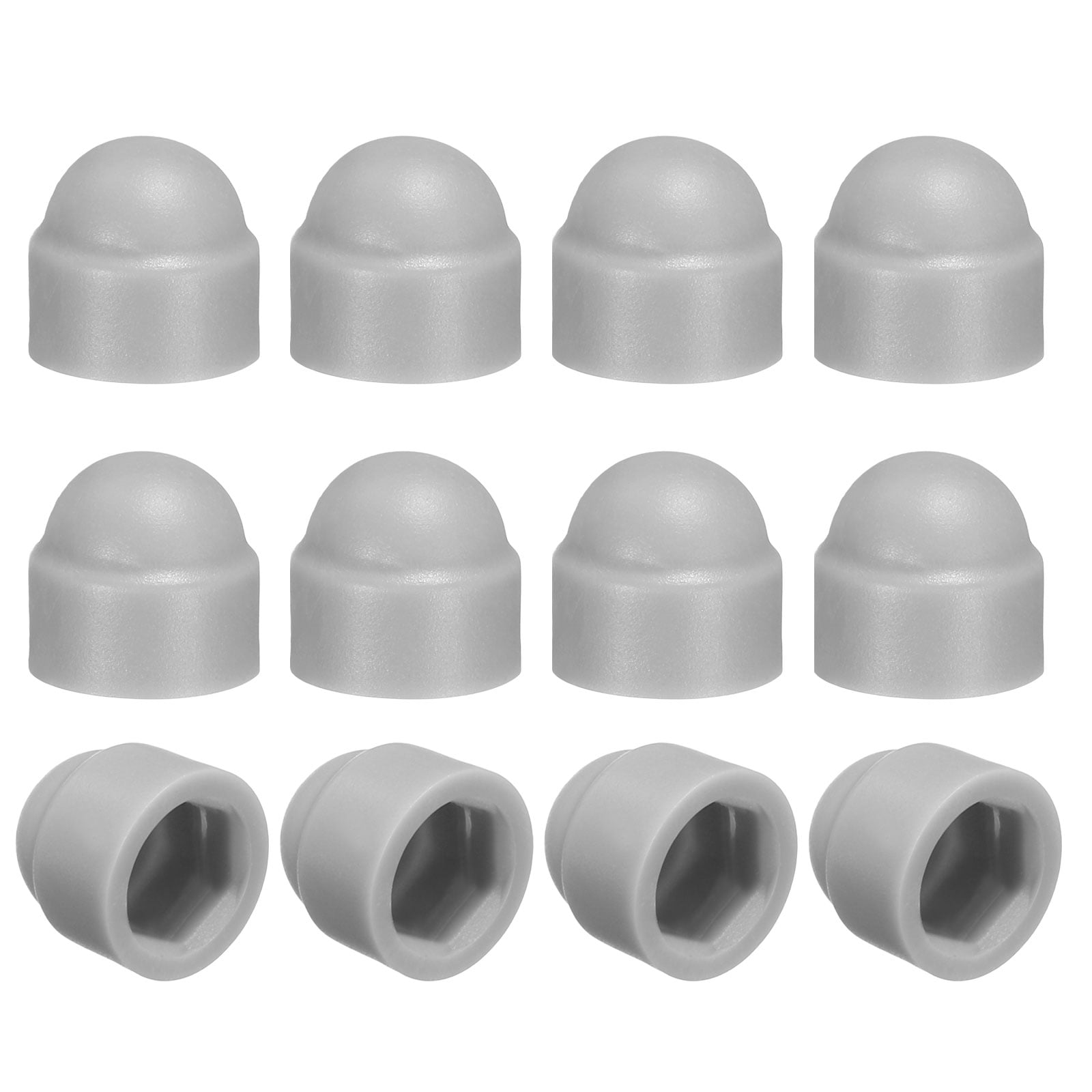 12Pack Hex Nut Cover, M4x7x9mm Plastic Dome Nut Protection Cap Hex ...