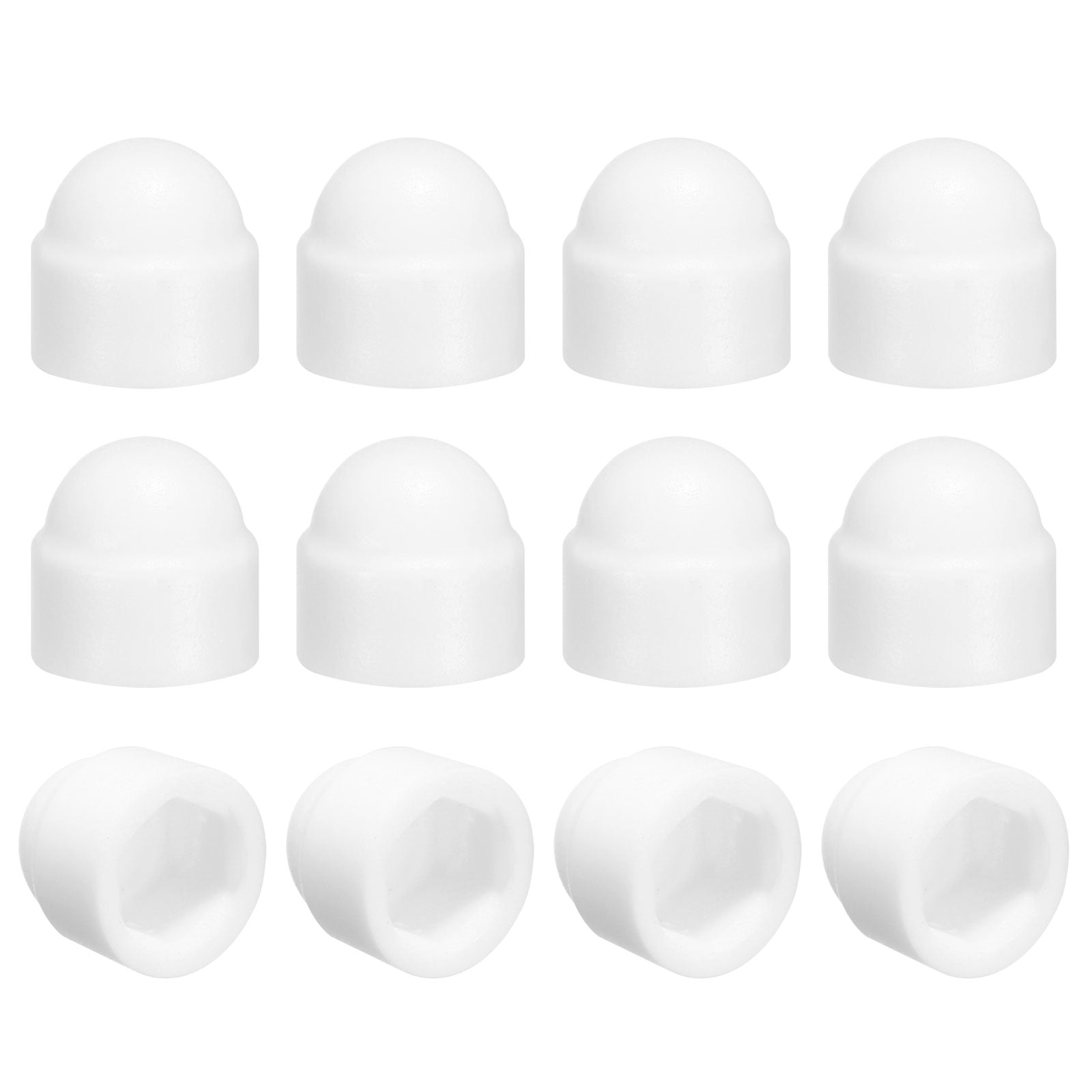 12Pack Hex Nut Cover, M4x7x9mm Plastic Dome Nut Protection Cap Hex ...