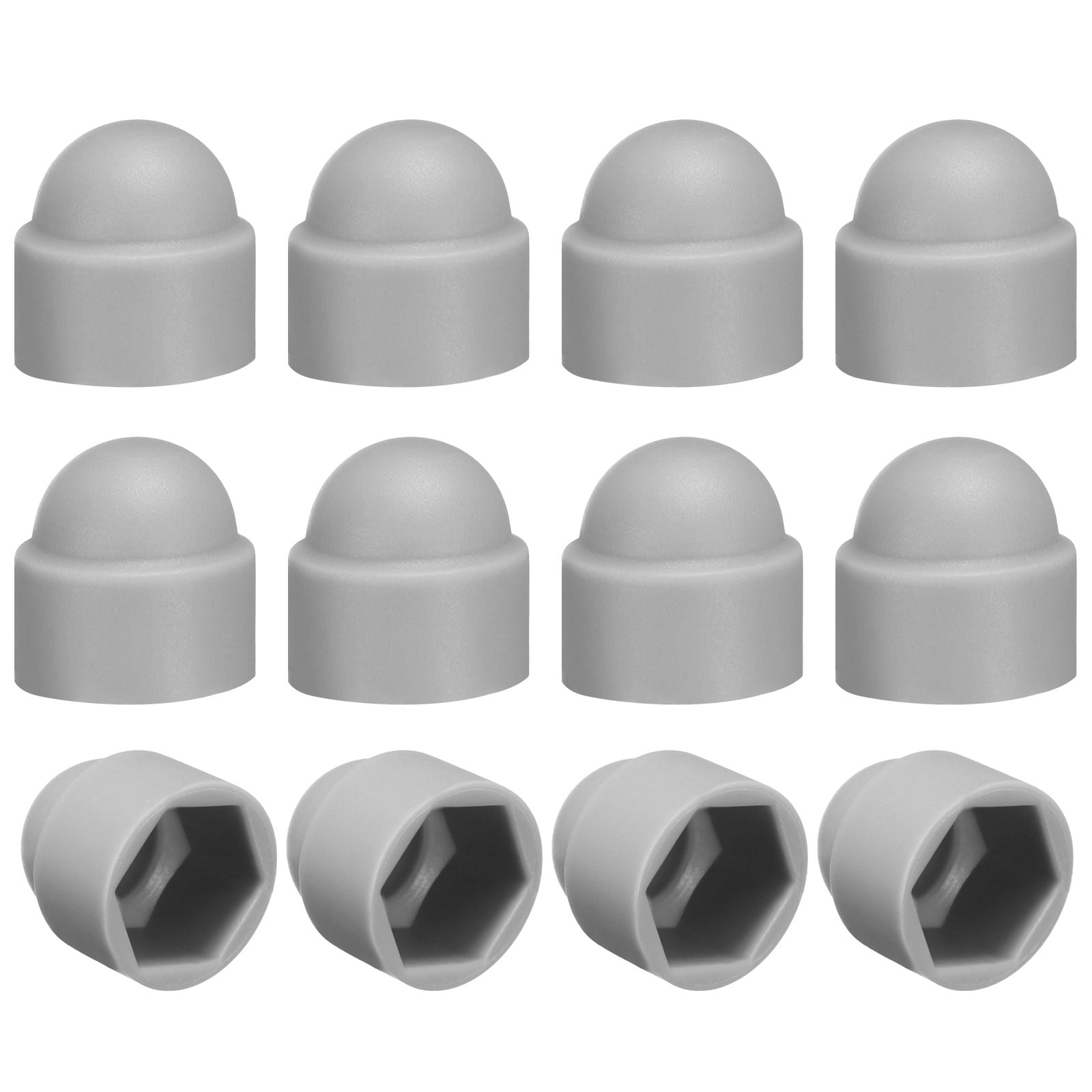 12Pack Hex Nut Cover, M8x12x15mm Plastic Dome Nut Protection Cap Hex ...