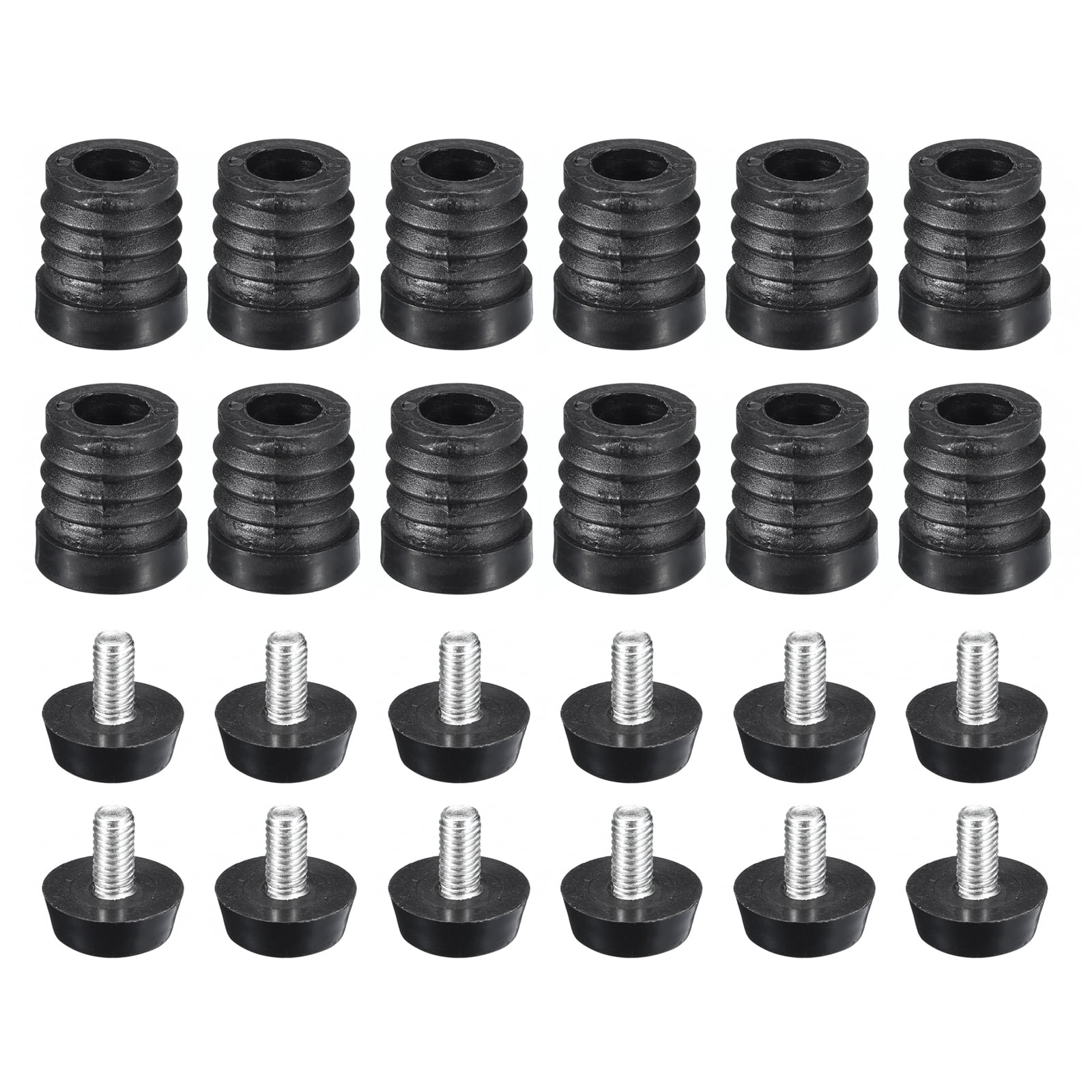 12Pack Inserts for Round Tubes with Leveling Feet, for 19mm/0.75" OD ...