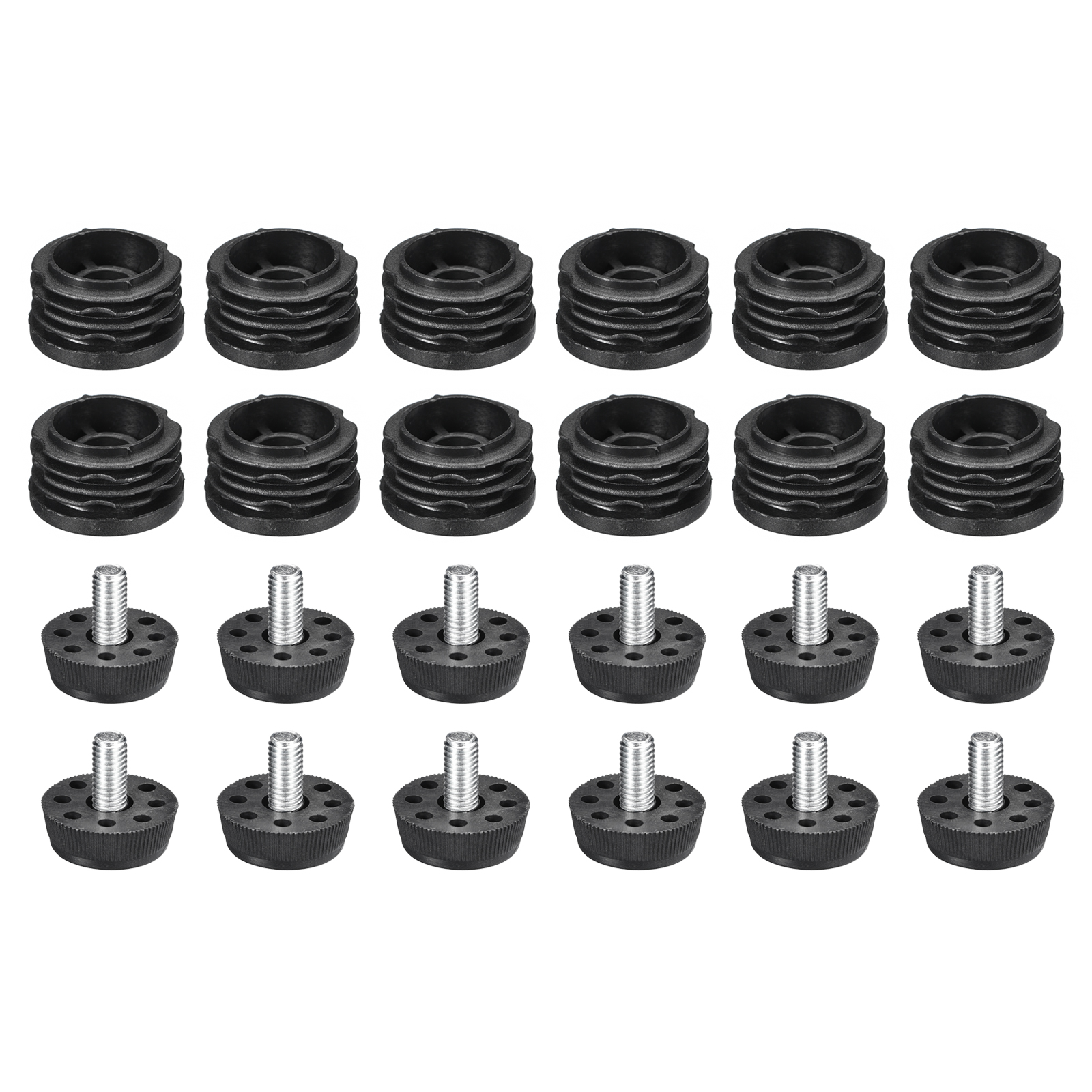 12Pack Inserts for Round Tubes with Leveling Feet, for 32mm/1.26" OD ...