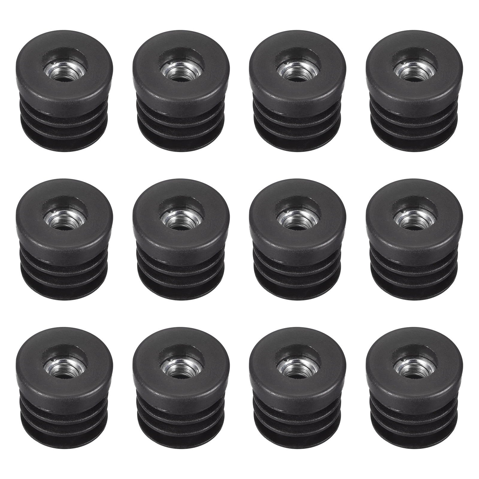 12Pack Inserts for Round Tubes with M8 Thread, for 25mm/0.98" OD Round ...