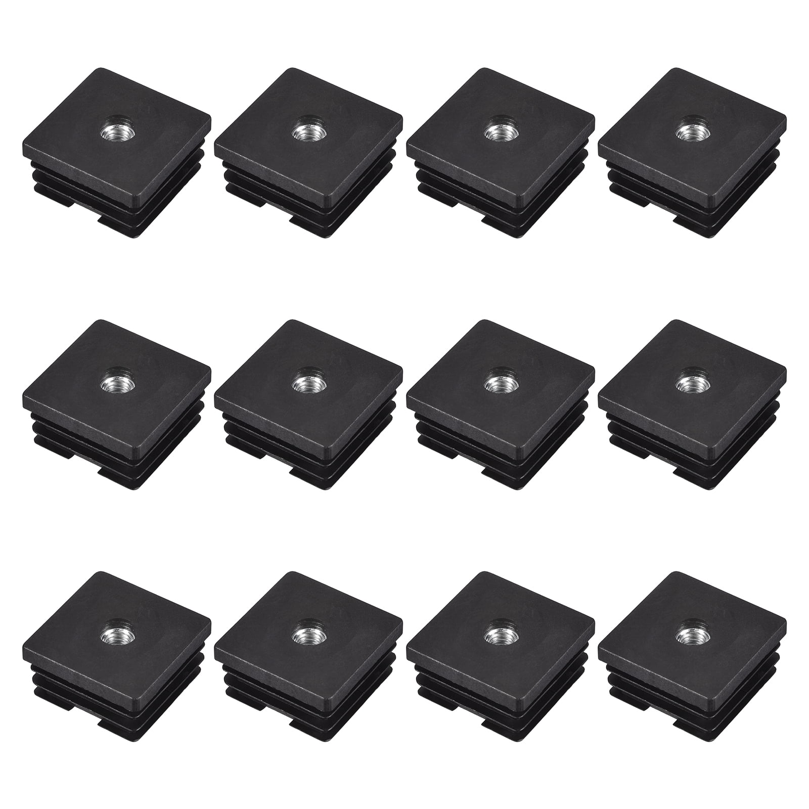 12Pack Inserts for Square Tubes with M8 Thread, for 1.5"x1.5" OD Square ...
