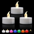 12Pack LED Tea Lights, Flickering Warm White Lights, Battery Operated ...