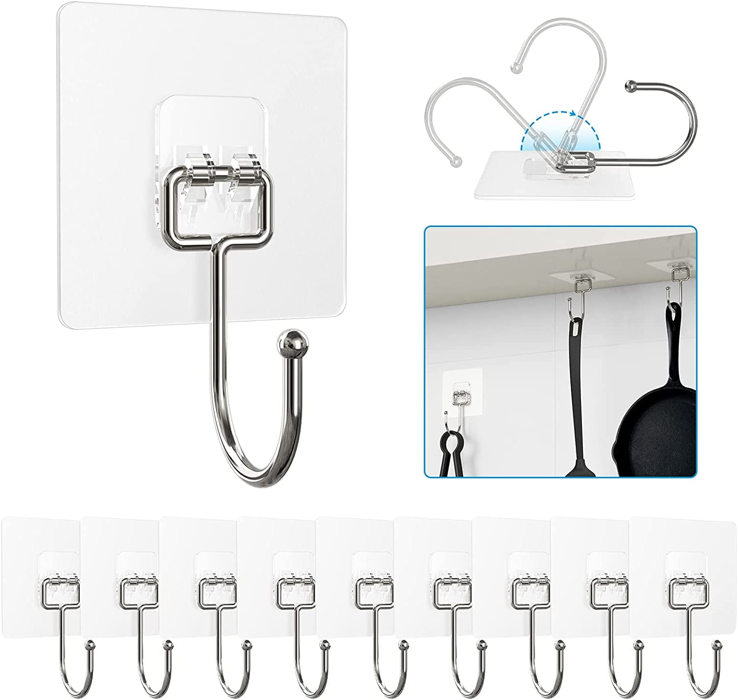 12Pack Large Wall Hooks for Hanging Heavy Duty 30lb(Max),Coat and Towel ...