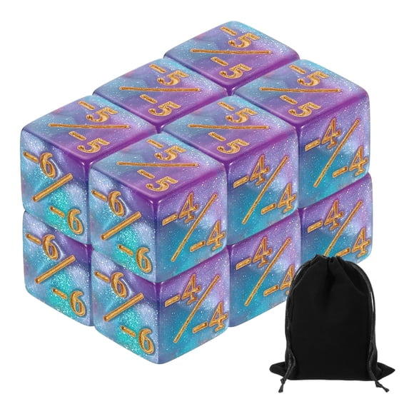 12Pack Magic Dice Counters, Acrylic D6 Life Counter Token Dice Set ...