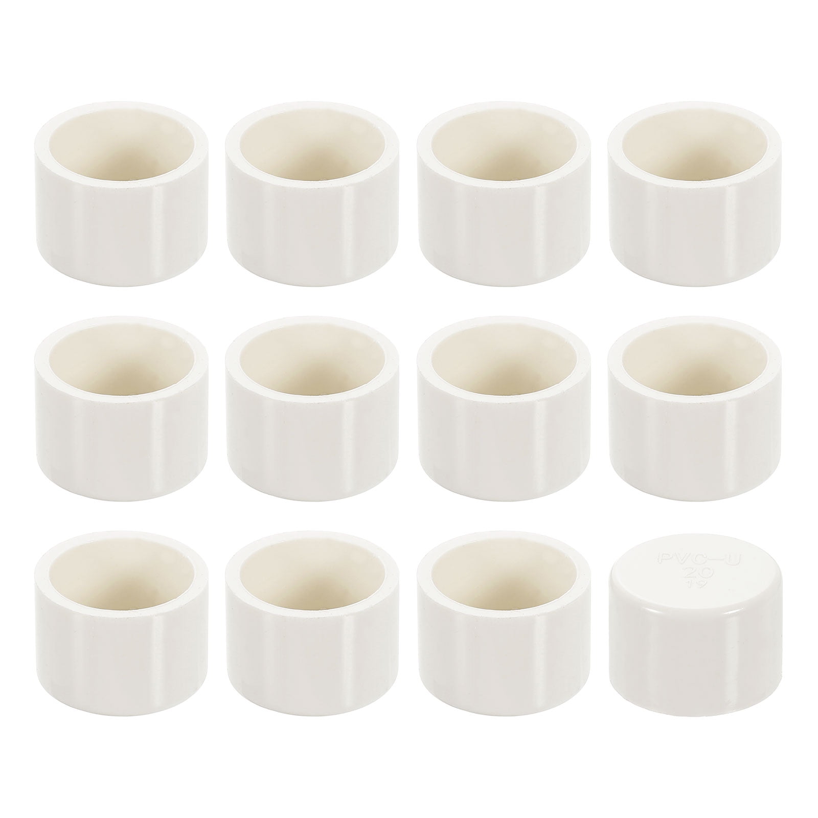 12Pack PVC Pipe End Cap Fitting, 0.8" Furniture Grade Pipe End Cap Plug ...