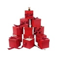 12Pack Red 6Inch Gift Boxes With Lids, Squared Boxes With Lids Perfect ...