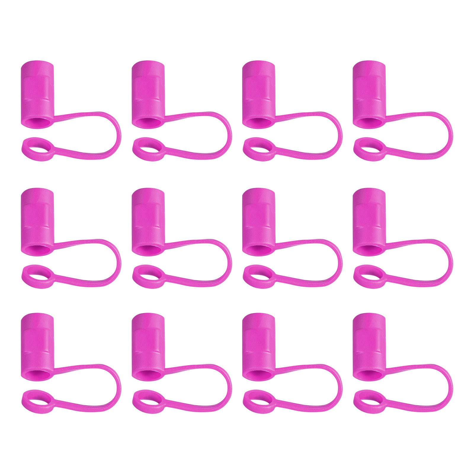 12Pack Rose Red Silicone Straw Tips Cover Fits 8-10mm OD Drinking ...