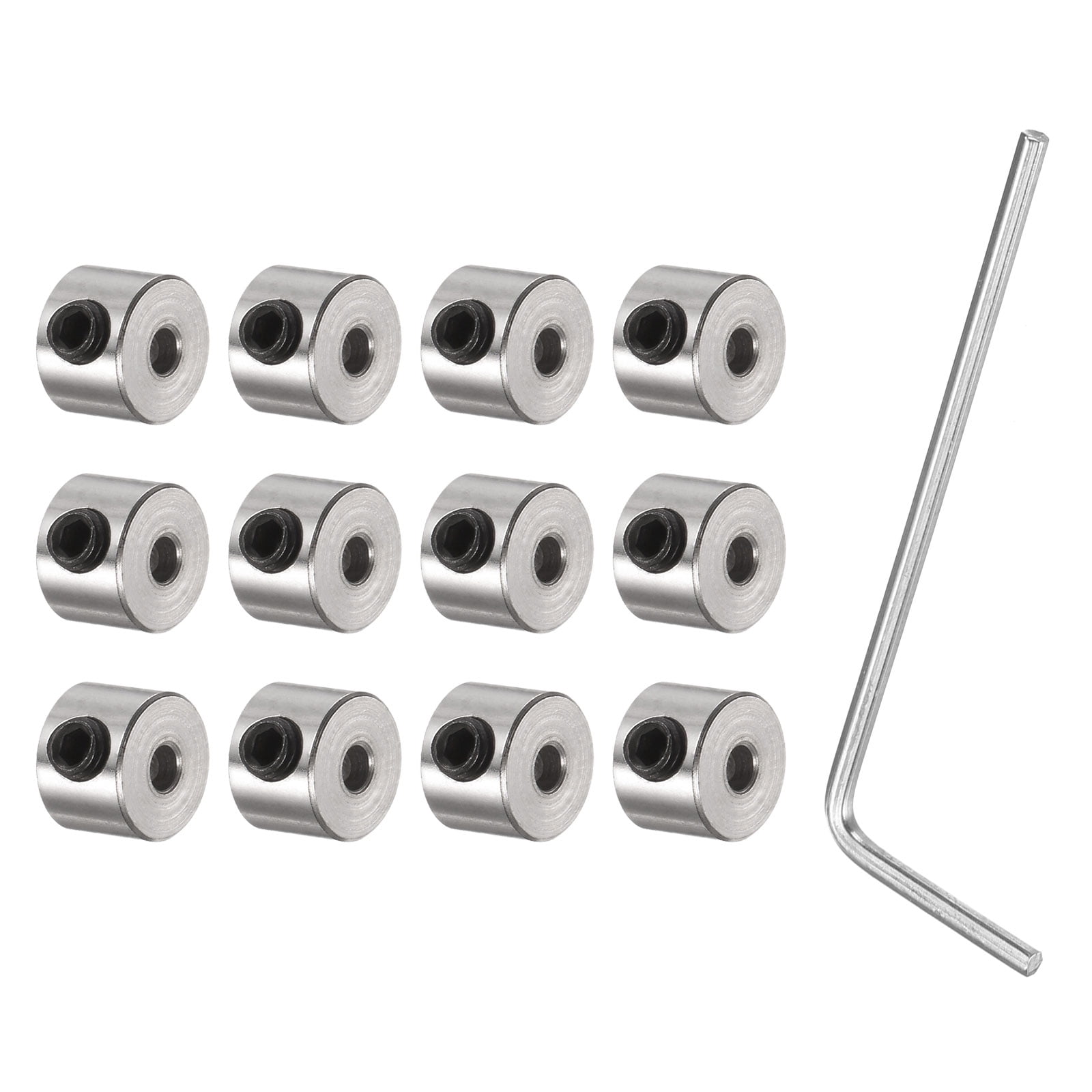 12Pack Set Screw Collars 2.1mm ID, 7mm OD Gear Stopper Wheel Collar ...