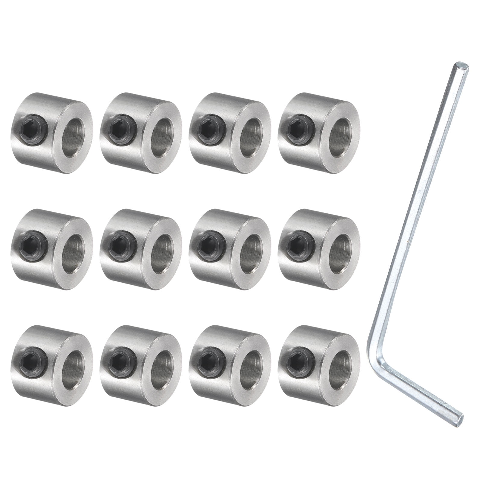 12Pack Set Screw Shaft Collars 5mm ID Gear Stopper Wheel Collar with ...