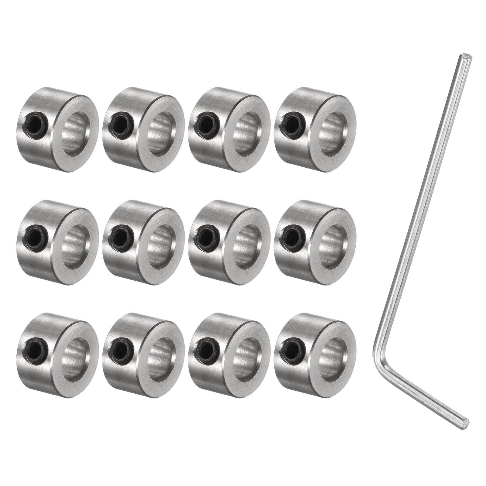 12Pack Set Screw Shaft Collars 6mm ID Gear Stopper Wheel Collar with ...