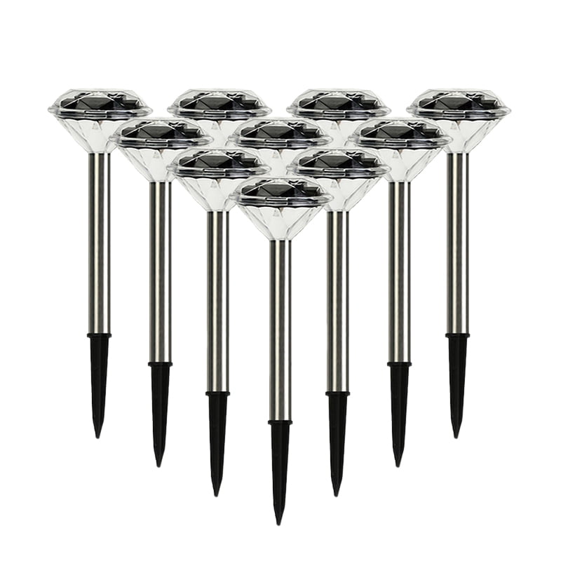 12Pack Solar Lawn Light for Garden Decoration Stainless Steel Outdoor ...
