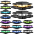 12Pack Solar Post Cap Lights - 8 RGB Color Changing Modes & Multicolor ...