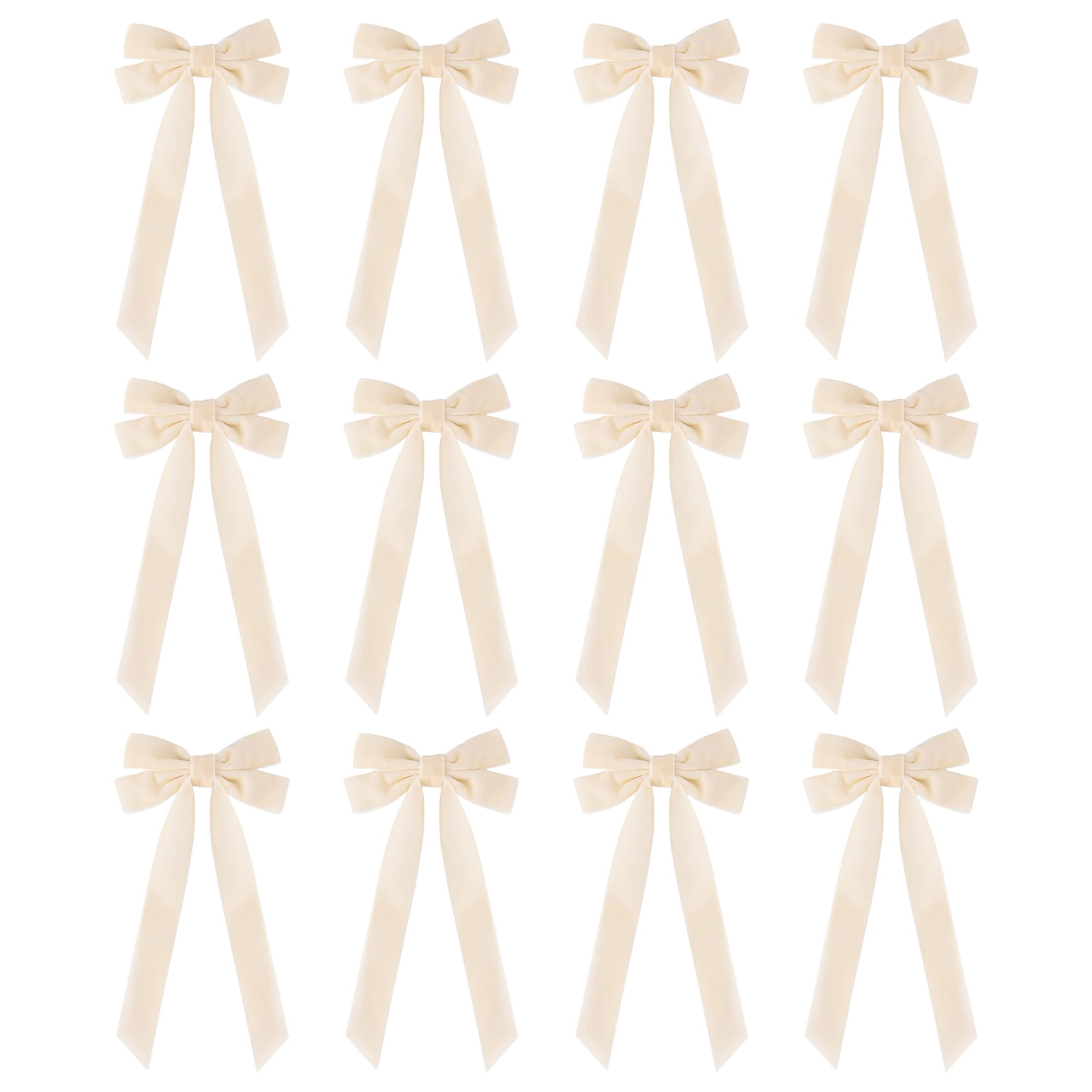 12Pack Velvet Bows Tie Christmas Tree Bows Velvet Bows for Gift ...