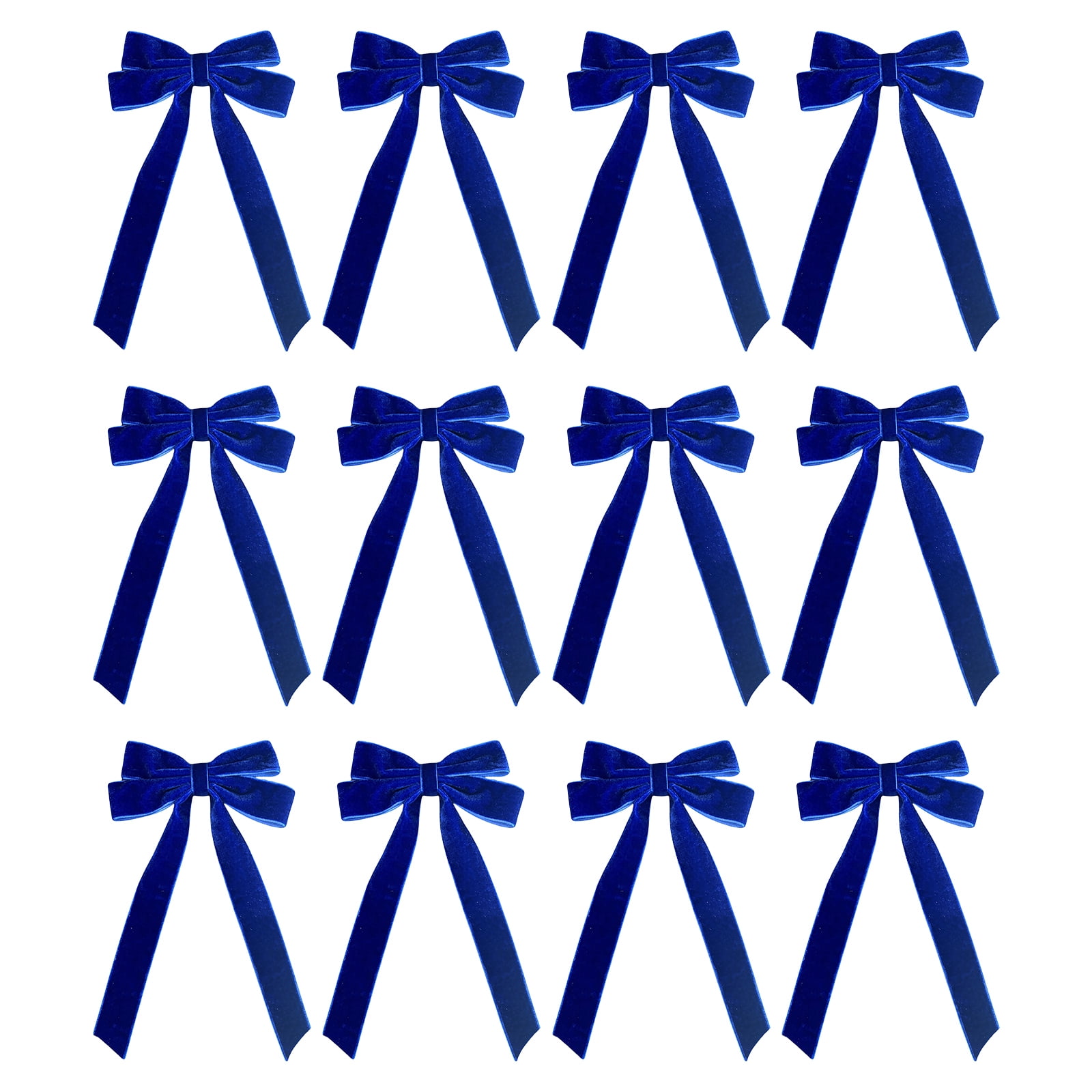 12Pack Velvet Bows Tie Christmas Tree Bows Velvet Bows for Gift ...