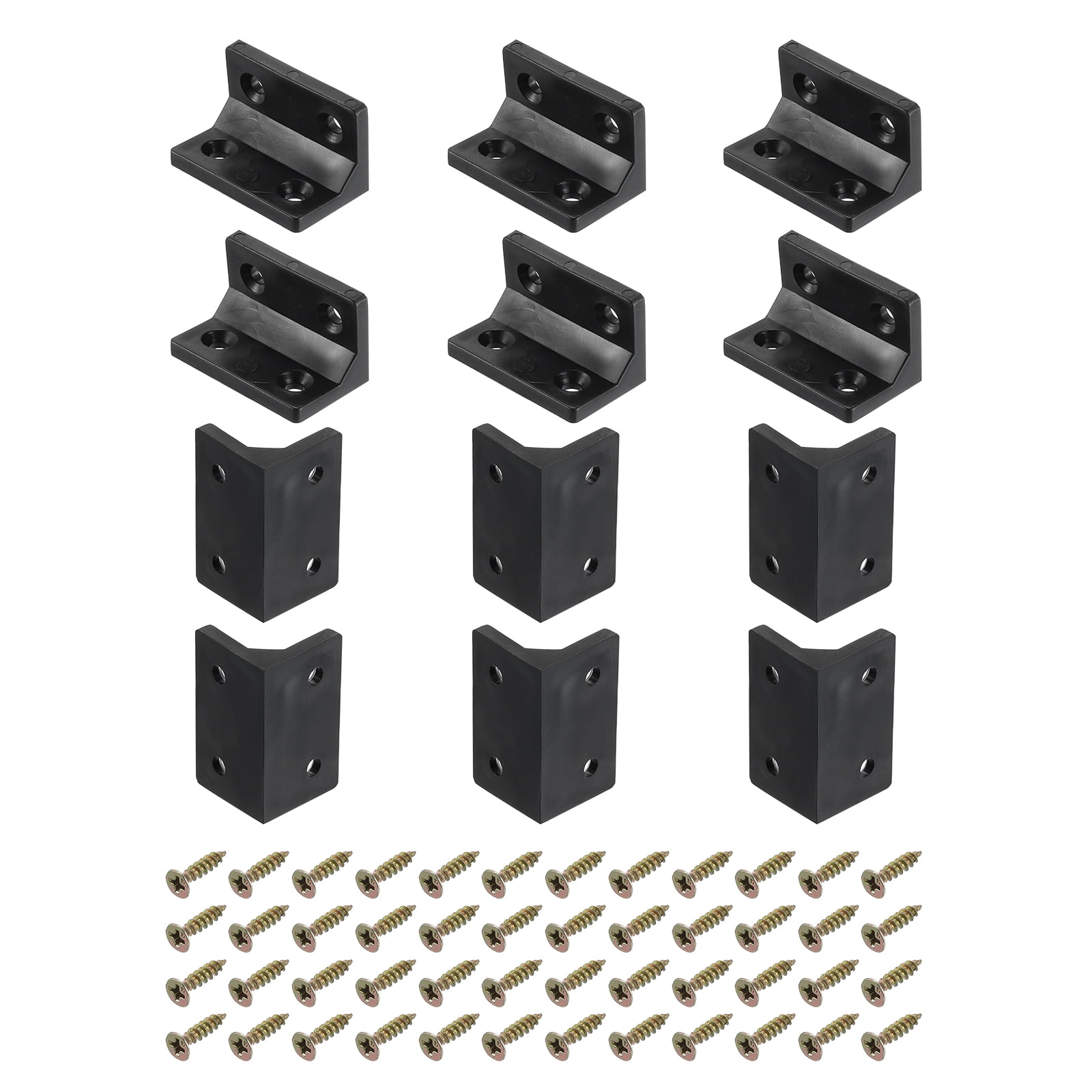12Packs 90 Degree Plastic Corner Braces, 22x38x22mm Nylon Shelf Right ...