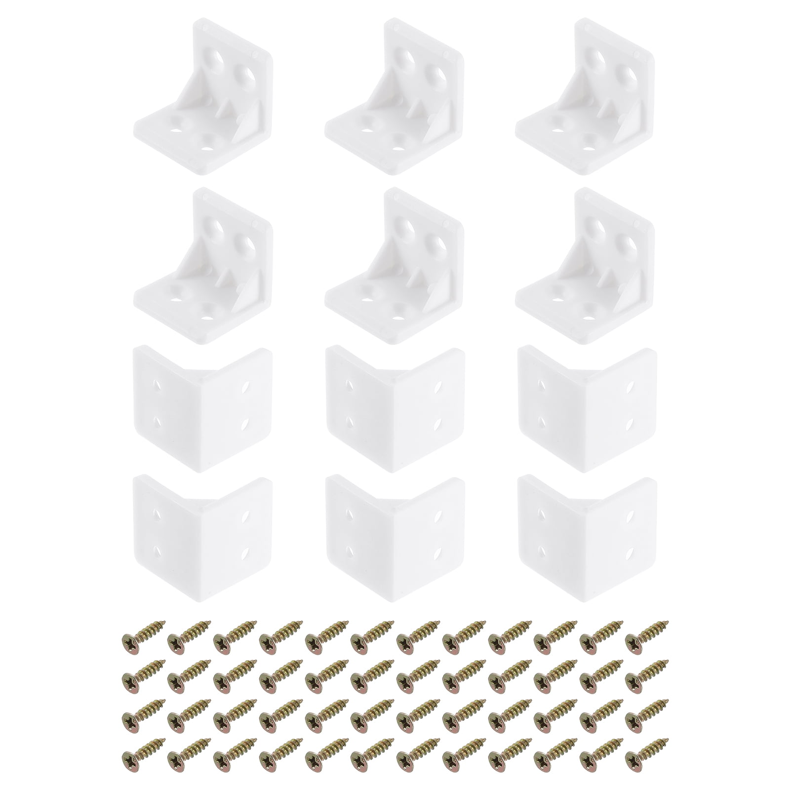 12Packs 90 Degree Plastic Corner Braces, 27x28x27mm Nylon Shelf Right ...