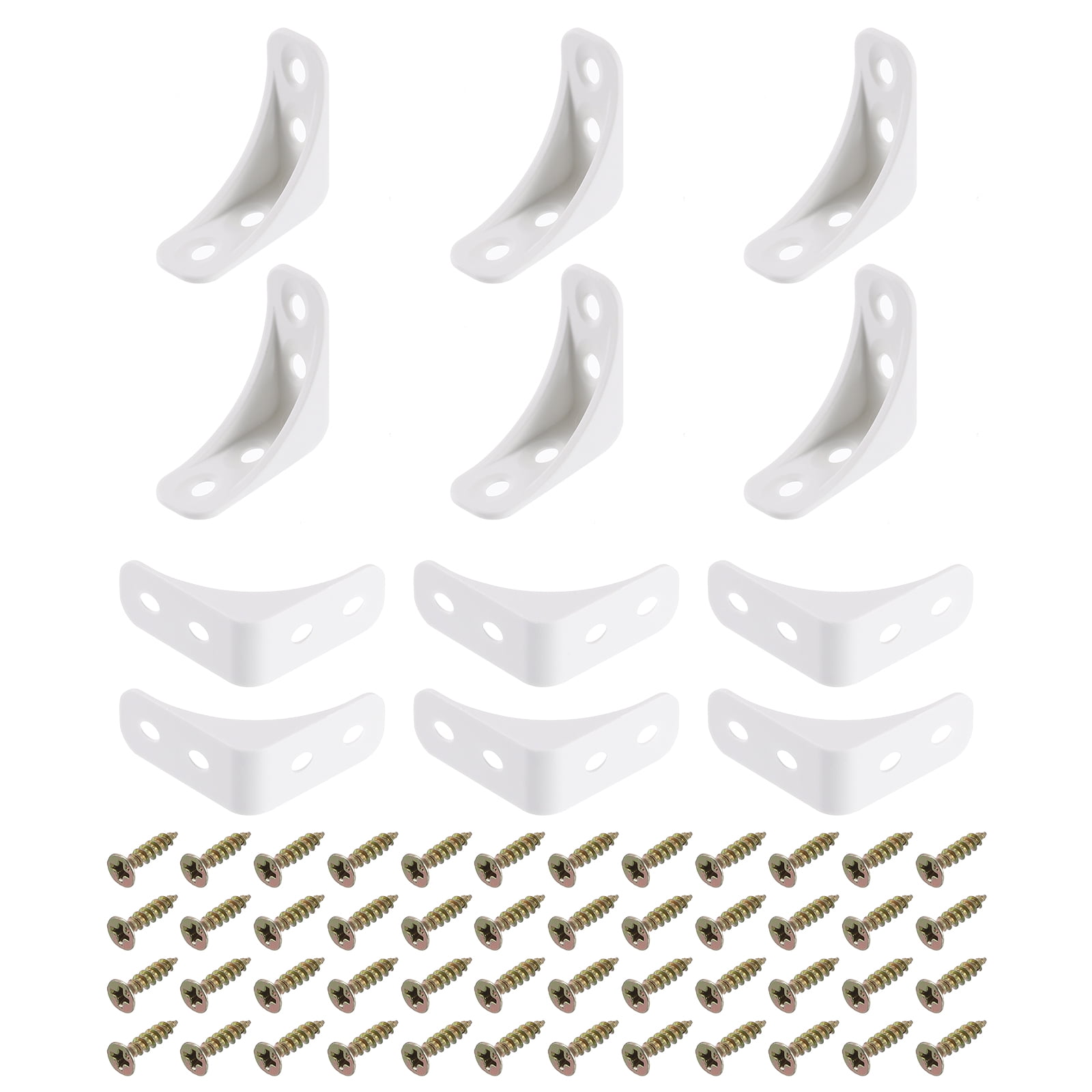 12Packs 90 Degree Plastic Corner Braces, 39x16x39mm Nylon Shelf Right ...