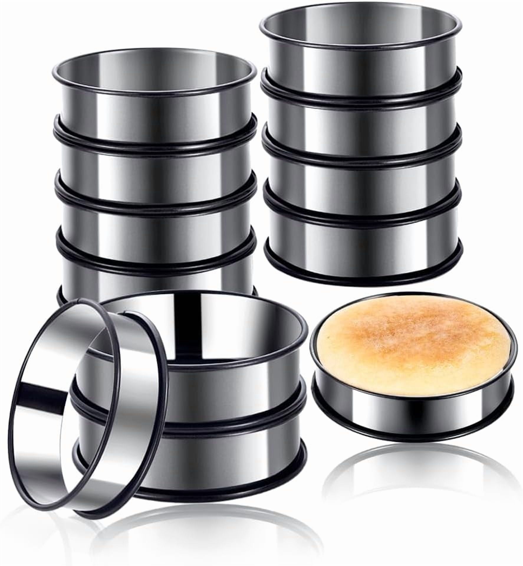 12Packs Crumpet Rings Nonstick 4 Inch English Muffin Ring Stainless ...