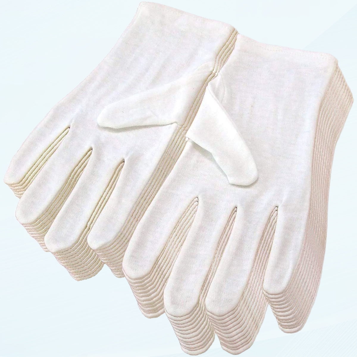 12Pairs White Cotton Gloves for Eczema and Dry Hands - Linen Breathable ...
