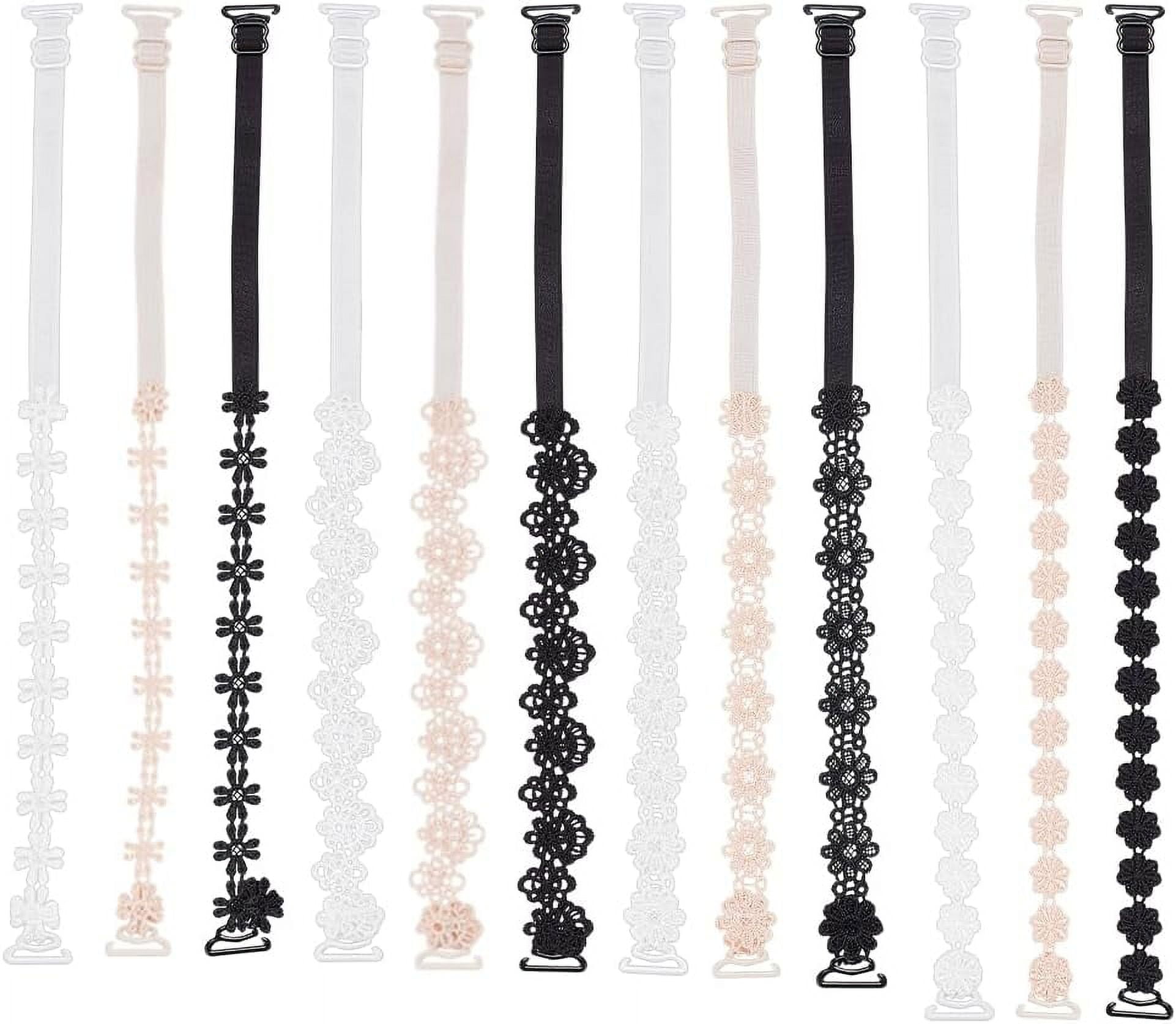 12Pairs Women Bra Straps Flower Lace Adjustable Shoulder Strap ...