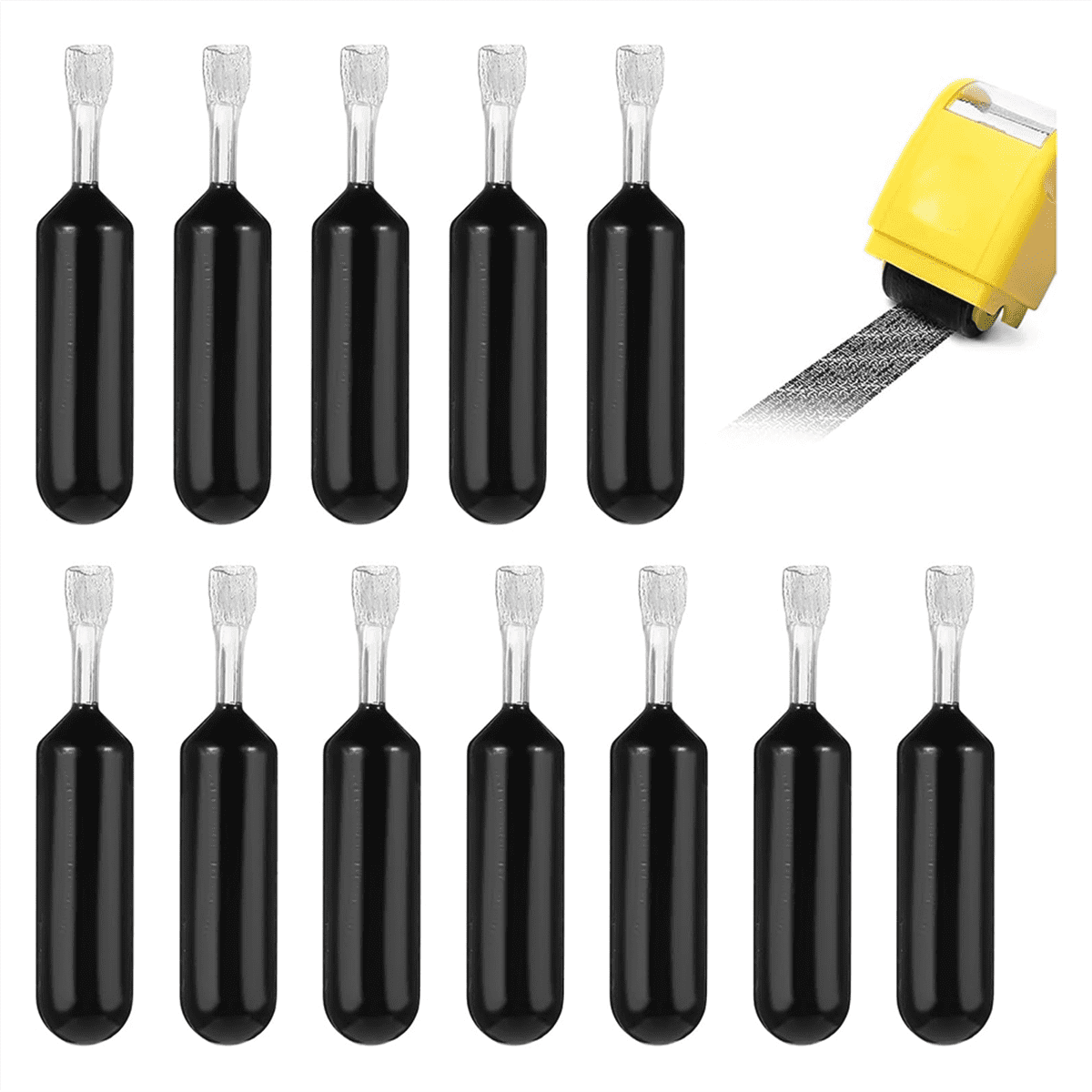 12Pc Ink Refills for Your ID Stamp Roller Refill Ink Confidential ...