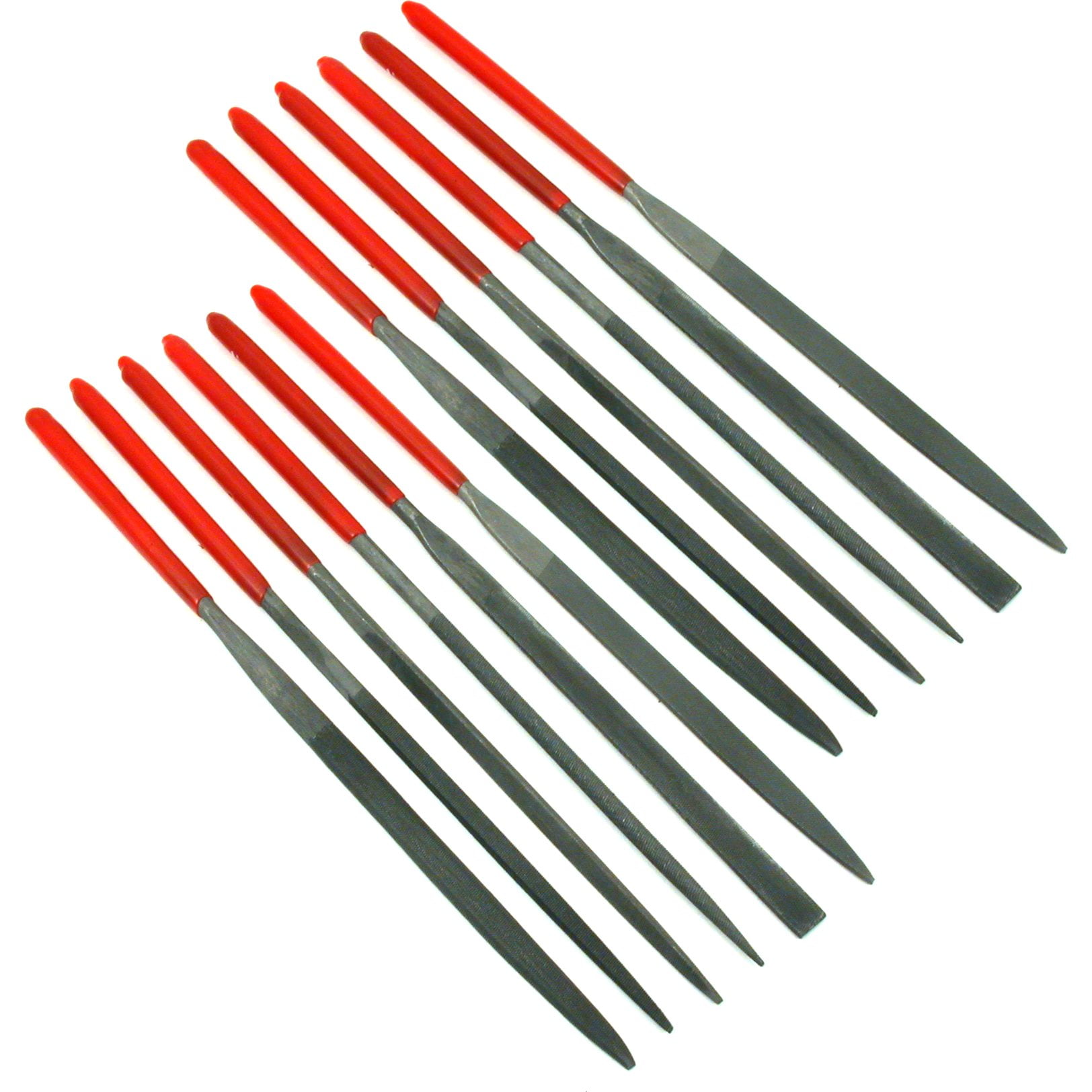 12Pc Needle File Set 3x140mm Dipped Handle Filing Tools - Walmart.com