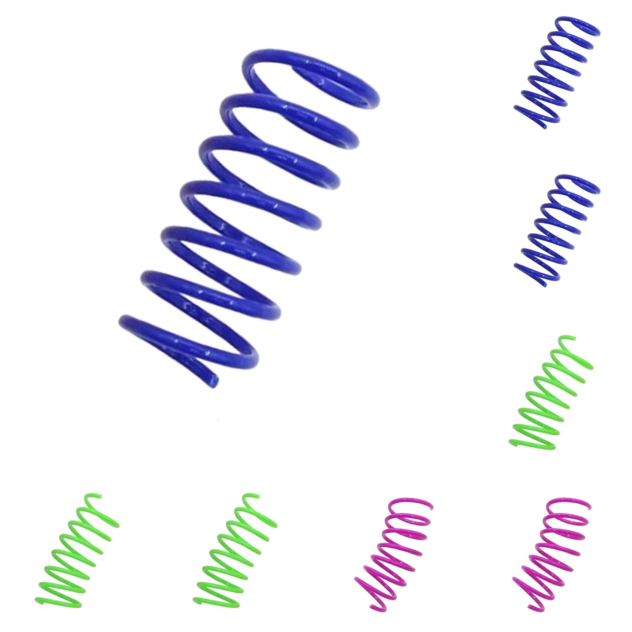 12Pc Pet Wide Colorful Springs Cat Toys Plastic Coil Spiral Springs for ...