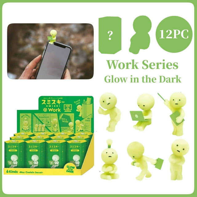 12Pc Random Smiski Work Series Smiski Hipper Smiski Glow in The Dark ...