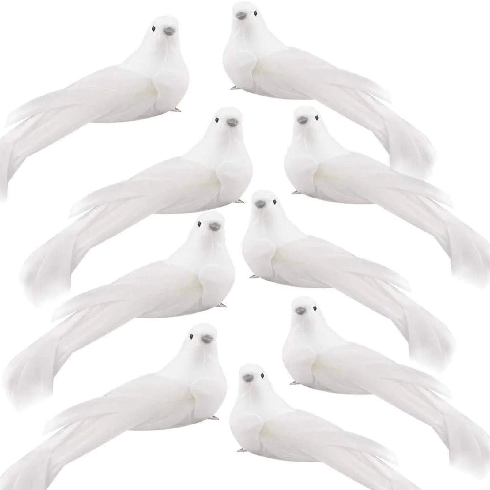 12Pc Realistic Feathered Birds Artificial Realistic Birds Feathered ...