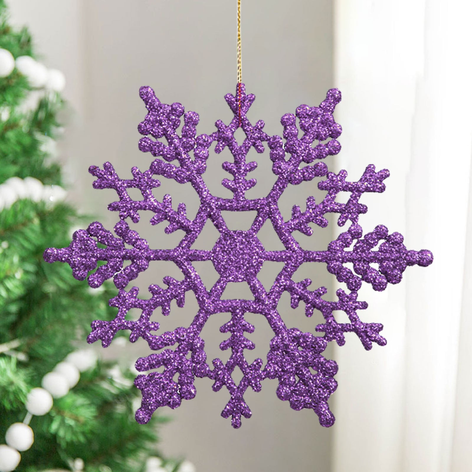 12Pc Snowflakes-Christmas Tree Decorations,Christmas Tree Ornaments Set ...