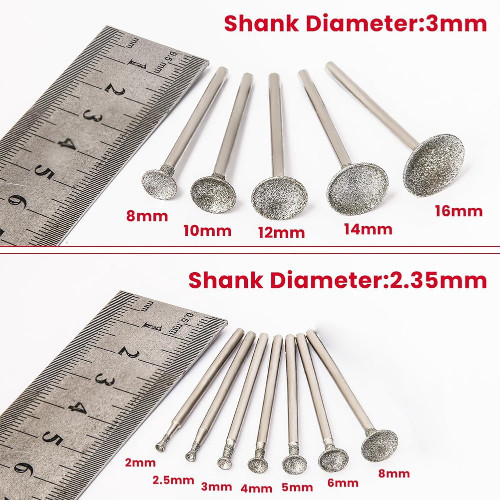 12Pc Stone Carving Set Emery Burr Bits Polishing Kits Rotary Tools ...