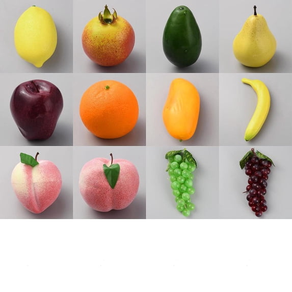 12Pcs 12 Styles Foam Simulation Fruit Model Photography Props Home ...