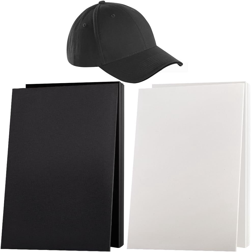 12Pcs 2 Colors 6 x 9 Inch 3MM Black White Embroidery Foam Sheets Thick ...